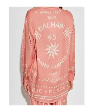 Balmain All-over Logo Print Shirt