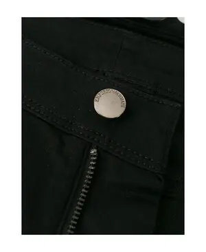 Emporio Armani Logo Patch Low-rise Skinny Jeans - Black