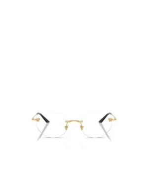 Versace Oval Frame Eyeglasses - Multicolor