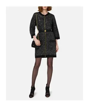 Elisabetta Franchi Sequin Thread Mini-dress With Belt