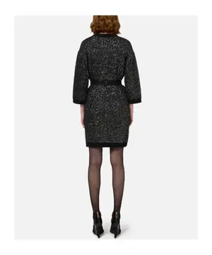 Elisabetta Franchi Sequin Thread Mini-dress With Belt
