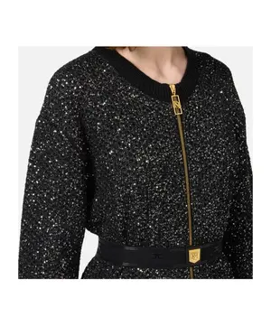 Elisabetta Franchi Sequin Thread Mini-dress With Belt