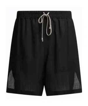 Rick Owens Drawstring Wide-leg Shorts - Black