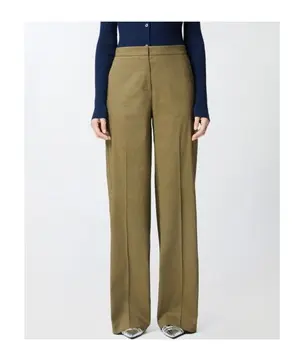 Pinko Stretch Pleated Wide-leg Trousers - Brown
