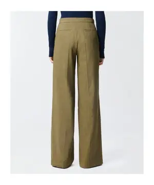 Pinko Stretch Pleated Wide-leg Trousers - Brown