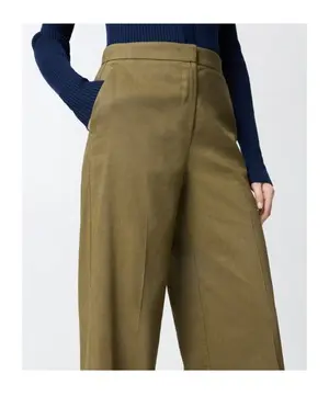 Pinko Stretch Pleated Wide-leg Trousers - Brown
