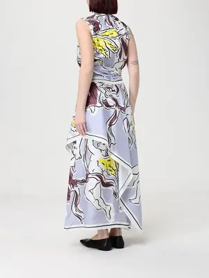 Tory Burch Sleeveless Patterned Print Asymmetrical Dress - No