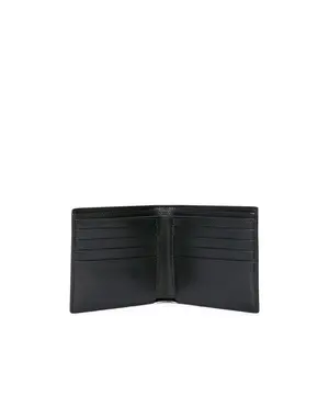 Celine Bi-fold Wallet In Triomphe Canvas - Black