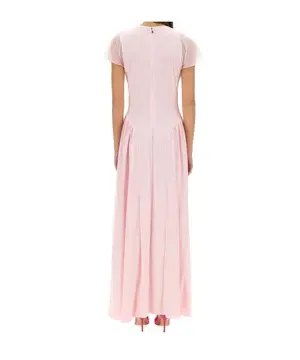 ROTATE BY BIRGER CHRISTENSEN V-neck Draped Maxi Dress