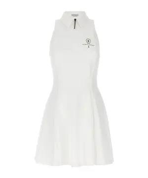 Brunello Cucinelli Brunello Cucinelli Sleeveless Collared Dress With Embroidered Logo And Matching Shorts No