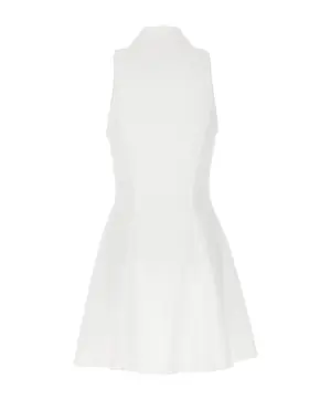 Brunello Cucinelli Sleeveless Collared Dress With Embroidered Logo And Matching Shorts