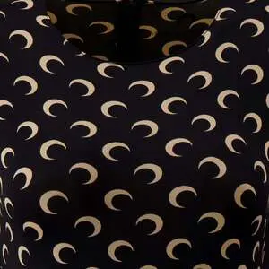 MARINE SERRE Crescent Moon Print Crewneck Jumpsuit - Black