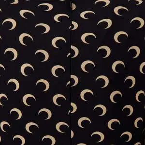 MARINE SERRE Crescent Moon Print Crewneck Jumpsuit - Black