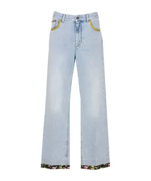 Valentino Garavani Valentino Belt Loop Jeans Light Blue