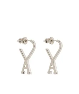 Ami De Coeur Small Hoop Earrings - Silver