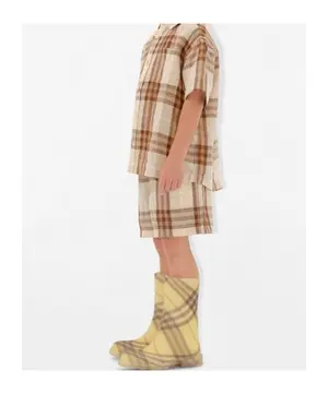 Burberry Check Linen Shorts