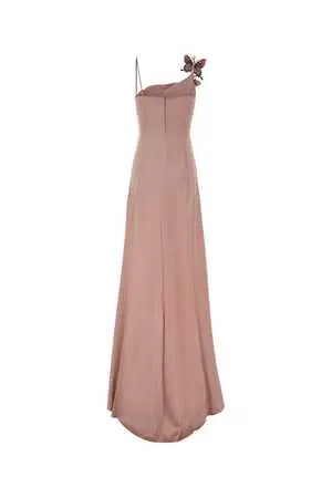 Blumarine Draped Butterfly-detail Gown - Pink