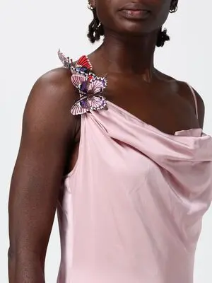 Blumarine Draped Butterfly-detail Gown - Pink