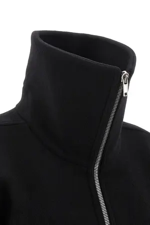 Rick Owens High-neck Zip-up Jacket With Asymmetrical Hem
