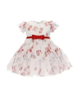 Monnalisa Printed Ruffled Mini Dress
