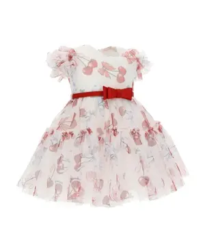 Monnalisa Printed Ruffled Mini Dress