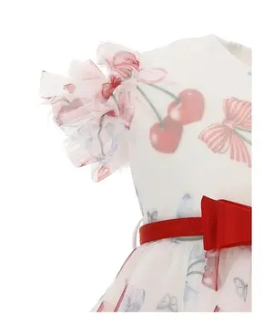 Monnalisa Printed Ruffled Mini Dress