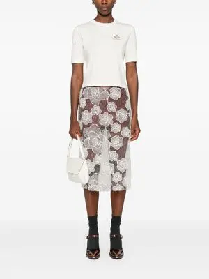 Prada Short Sleeve Crewneck T-shirt With Logo Detail
