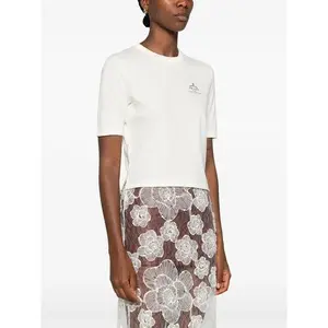Prada Short Sleeve Crewneck T-shirt With Logo Detail