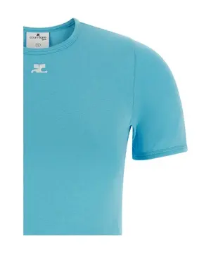 COURREGES Courrèges Signature Logo Crewneck T-shirt