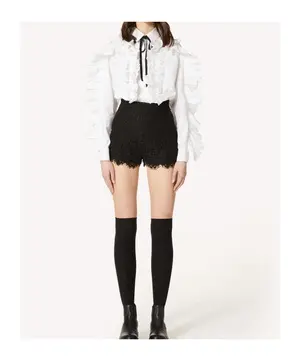 Red Valentino Lace Detail Shorts