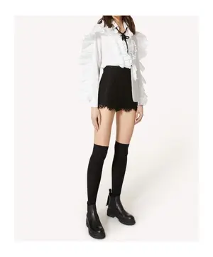 Red Valentino Lace Detail Shorts