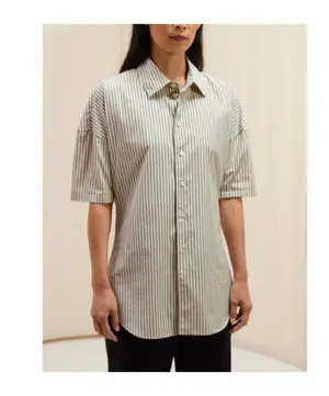 LEMAIRE Striped Short-sleeve Shirt
