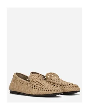 Dolce & Gabbana Woven Almond-toe Slip-on Loafers
