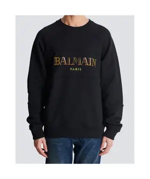 Balmain Vintage Logo Embroidered Oversized Sweatshirt