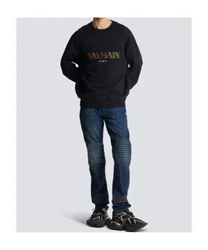Balmain Vintage Logo Embroidered Oversized Sweatshirt