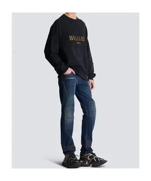 Balmain Vintage Logo Embroidered Oversized Sweatshirt