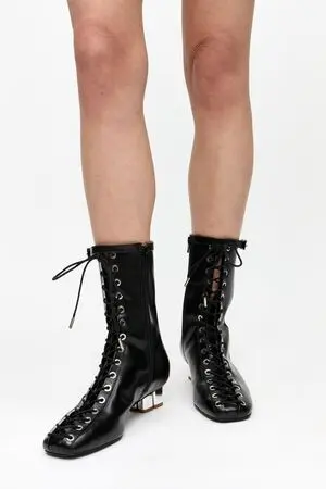 GANNI Lace-up Ankle Boots