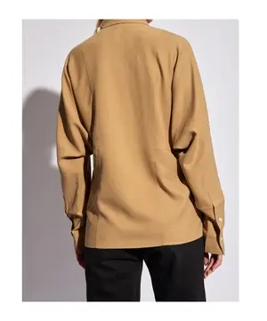 TOTEME Long Sleeve Collared Shirt - Nude