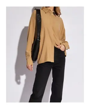 TOTEME Long Sleeve Collared Shirt - Nude