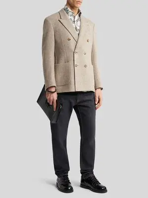 Etro Double-breasted Blazer With Pegaso Buttons