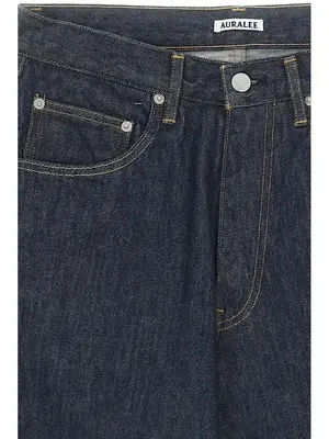 Auralee Straight-leg Cut Jeans - Black