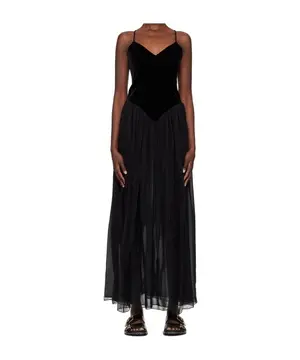 Chloé Velvet And Chiffon Maxi Dress