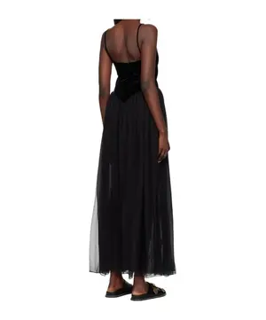Chloé Velvet And Chiffon Maxi Dress