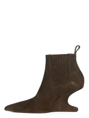 Rick Owens 80mm Sculptural Heel Ankle Boots