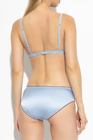 Dolce & Gabbana Dolce Gabbana Lace Detailed Satin Triangle Bra