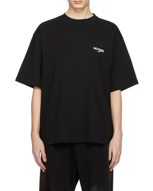 We11Done Logo Cotton T-shirt - Black