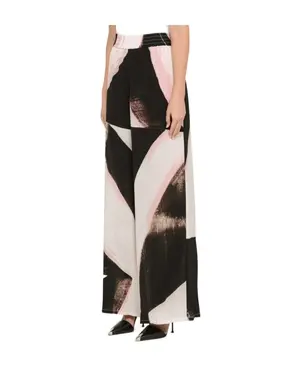 Alexander McQueen Printed Silk Wide-leg Pants