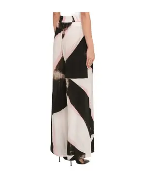 Alexander McQueen Printed Silk Wide-leg Pants