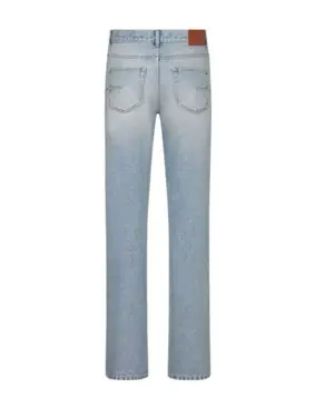 Dior Logo Patch Straight Leg Jeans