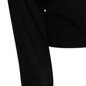 TOTEME Drop Shoulder Boat Neck Top - Black